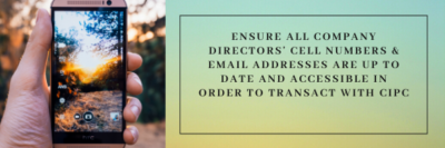 Update director contact details on CIPC – Preiss & Associates
